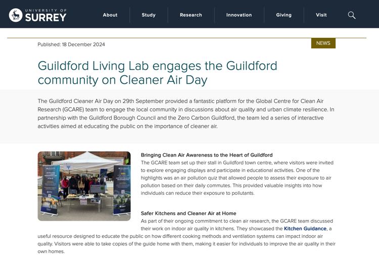 Cleaner Air Day: Encouraging a Greener Guildford – Guildford.org.uk